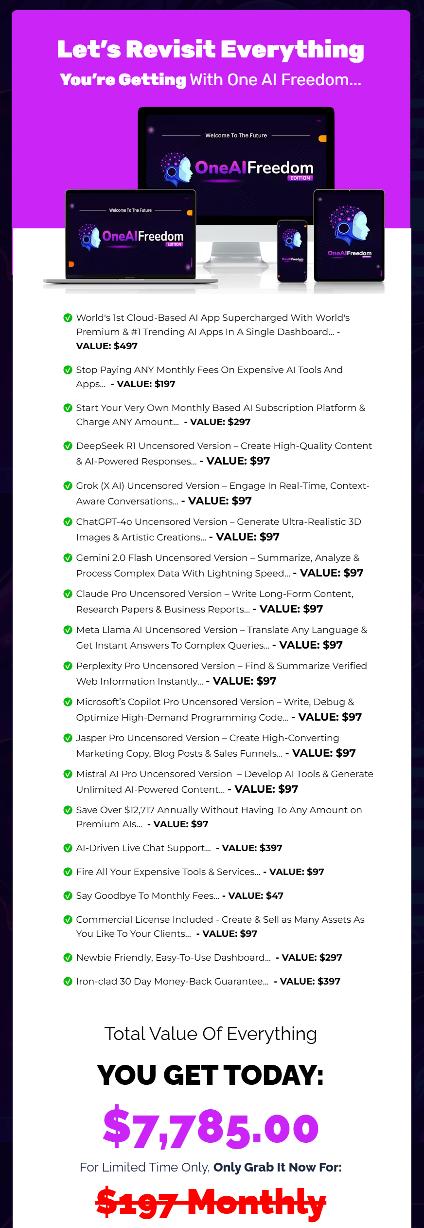 OneAI Freedom Edition Review, Bonuses, OTO & Coupons