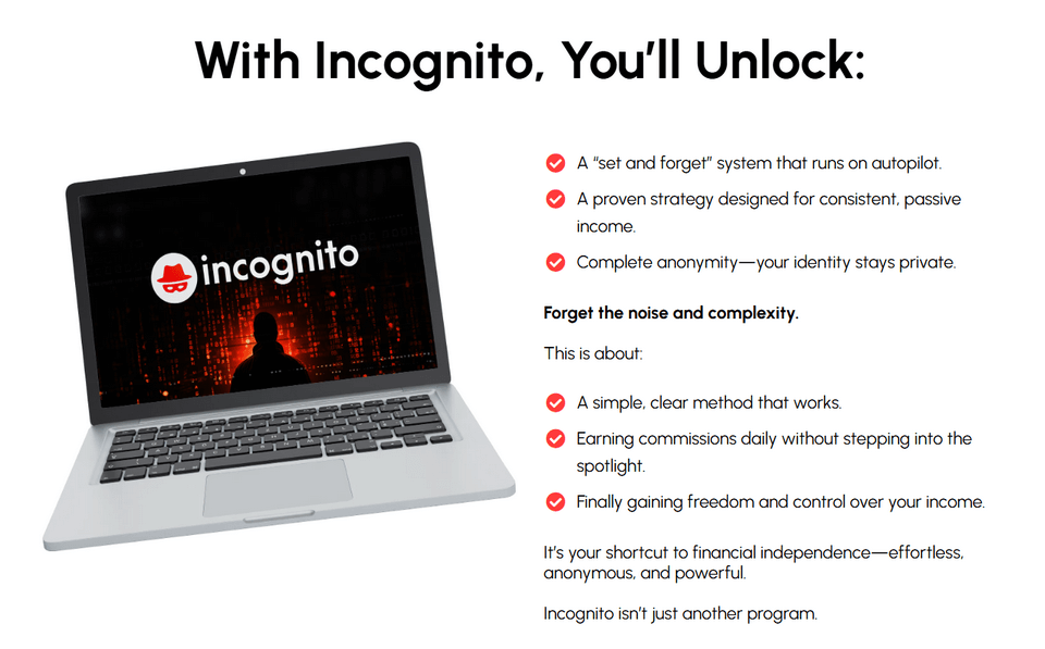 The Incognito System Review: Set It Up & Earn Anonymously