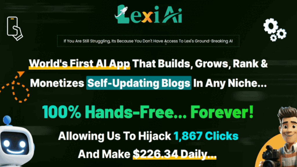 Lexi AI Review & Bonus: Set-&-Forget Blogs for Fast Cash
