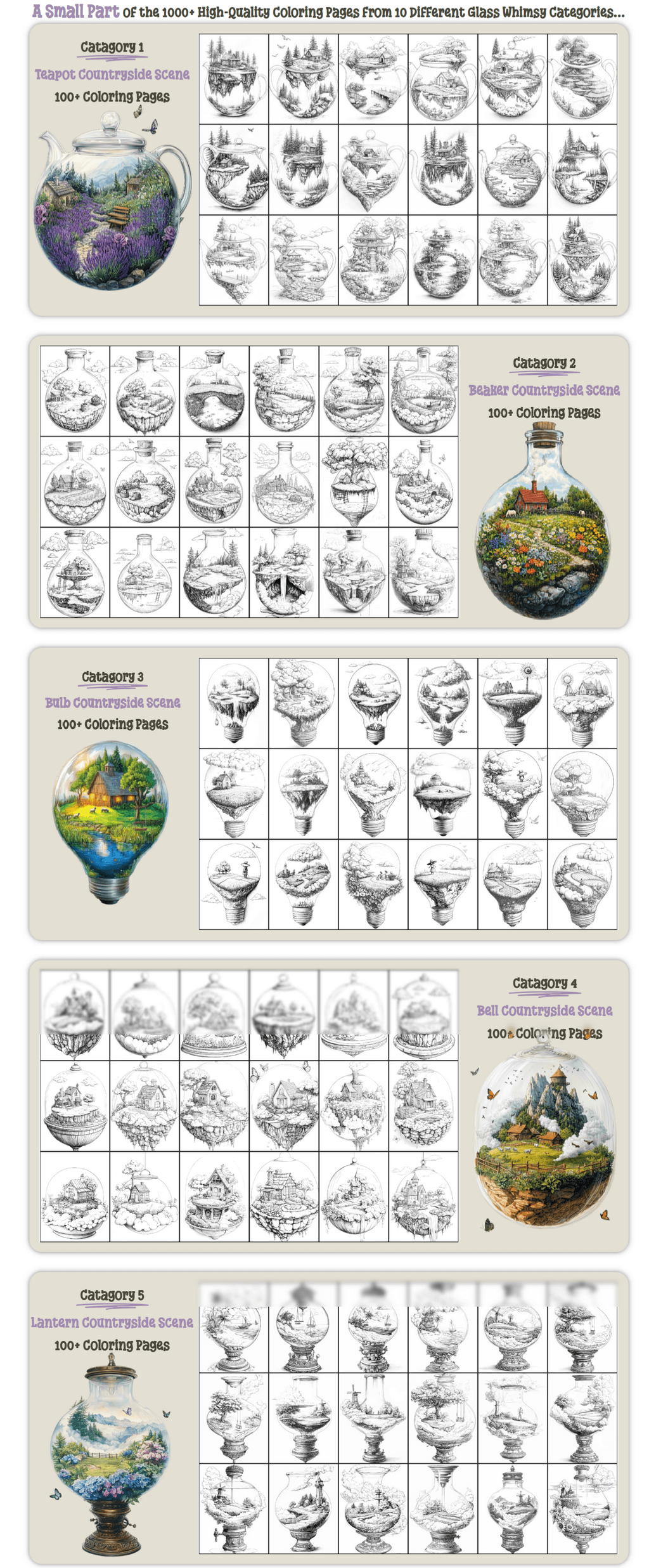 Glass Whimsy Coloring Pages Review & KDP Bonuses