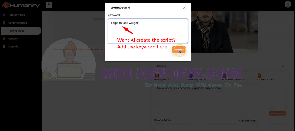 Humanify Review & Bonus: AI Tool for Virtual Spokespeople