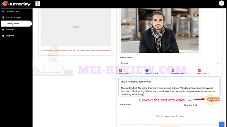 Humanify Review & Bonus: AI Tool for Virtual Spokespeople