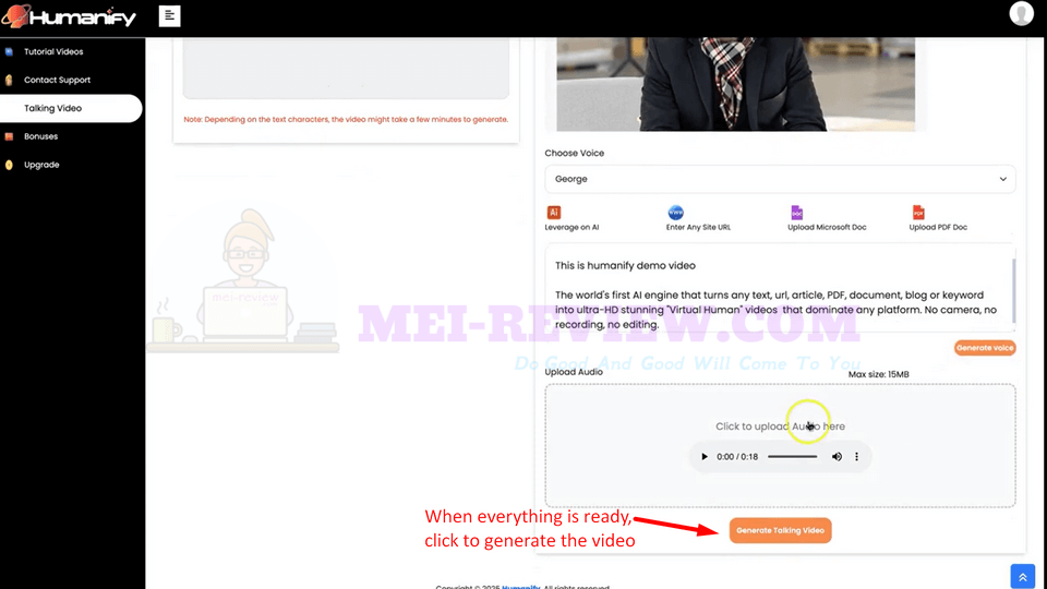 Humanify Review & Bonus: AI Tool for Virtual Spokespeople